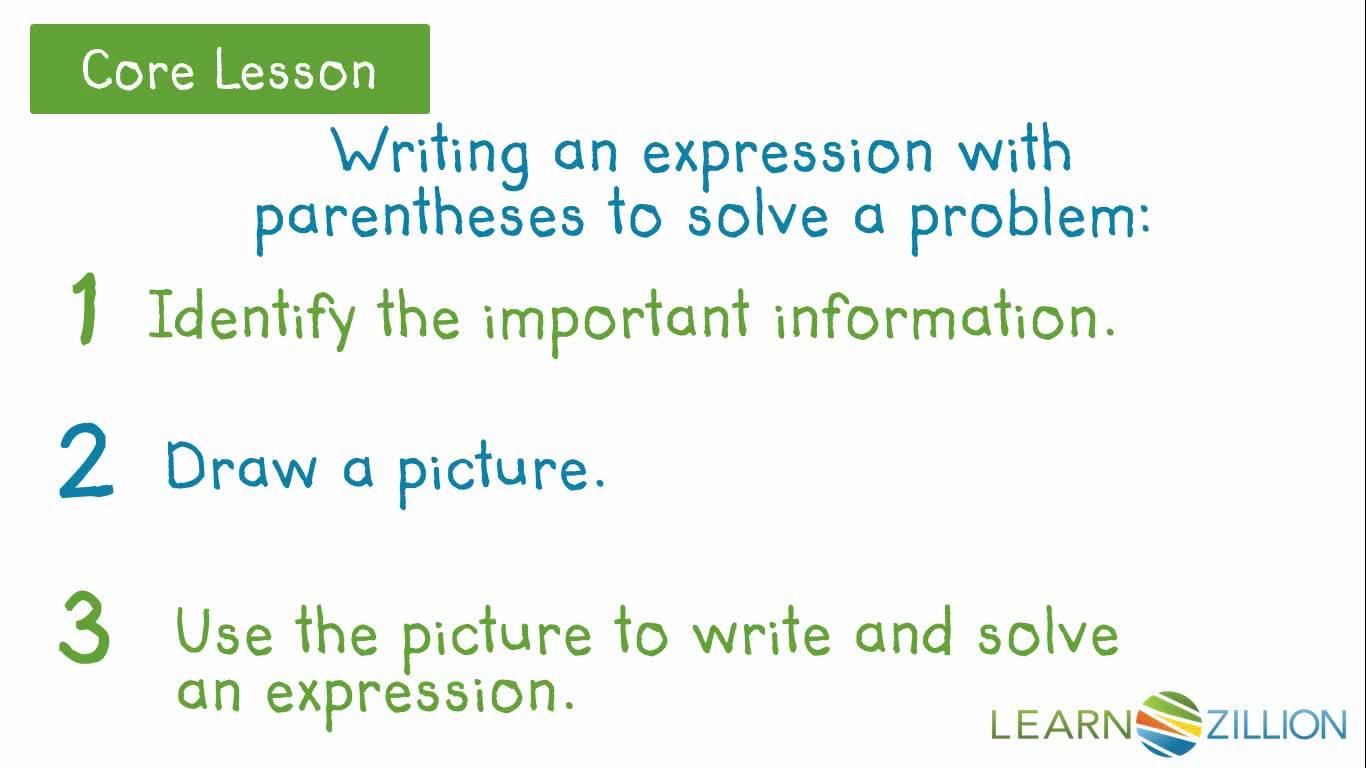 Solving Real World Problems with Expressions and Parentheses | Math English Solving Real World Problems with Expressions and Parentheses | Math English
